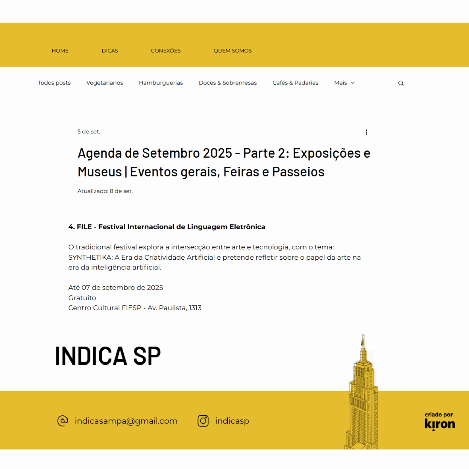 FILE SÃO PAULO 2025 – Indica SP – Agenda de Setembro - FILE FESTIVAL