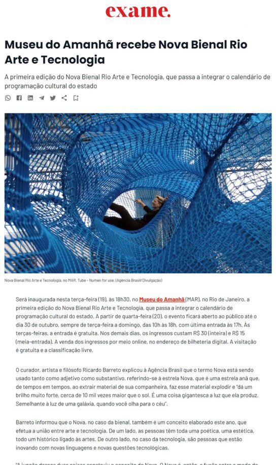 NOVA BIENAL RIO 2023 – Exame - FILE FESTIVAL